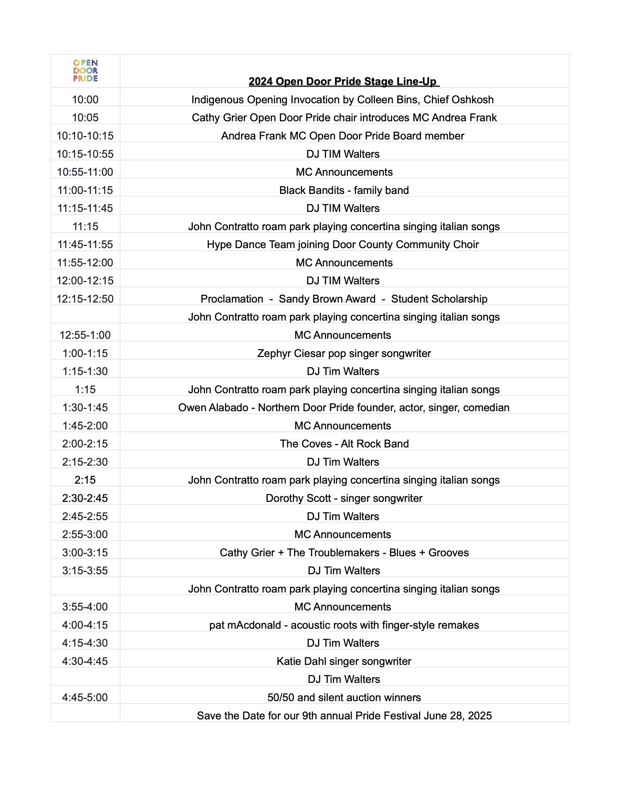 Pride Festival - Open Door Pride